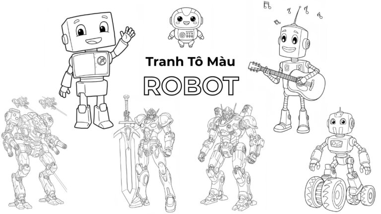 Tải 100+ Tranh Tô Màu Robot Siêu Ngầu Cho Bé Trai