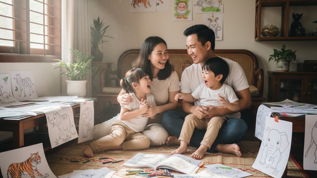 Animal themed coloring pages help children recognize the world ...