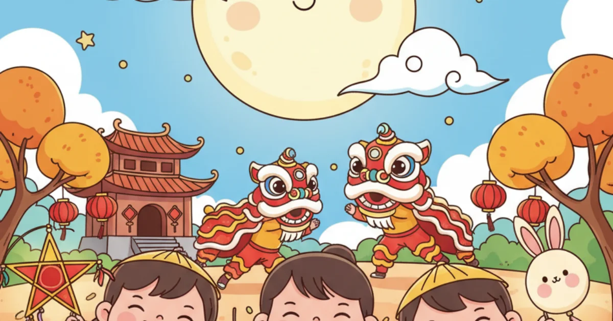 Mid-Autumn Festival Coloring Pages for Kids [Free Printable PDF]