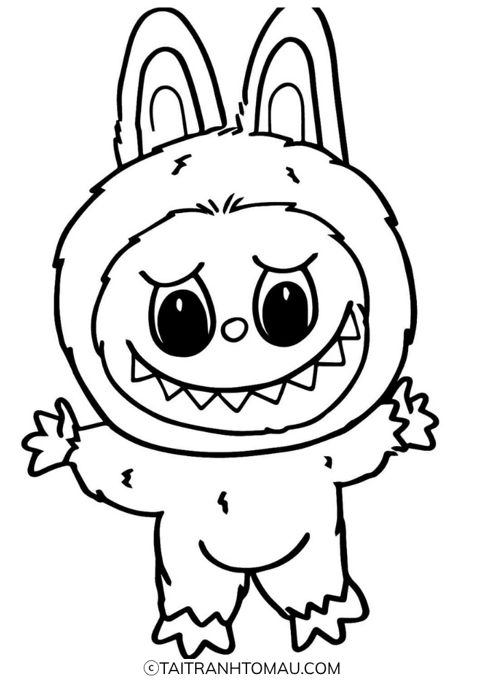 120+ Tranh tô màu Labubu siêu đẹp cho bé