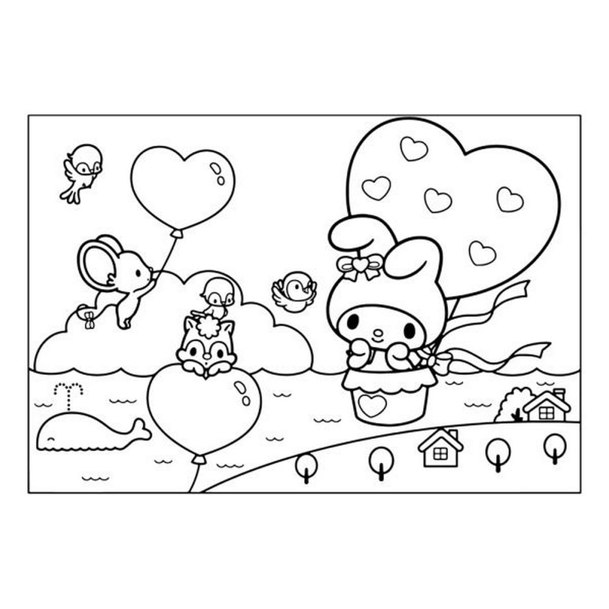 200+ Tranh tô màu Kuromi siêu Cute: Bé thỏa sức sáng tạo chuẩn A4