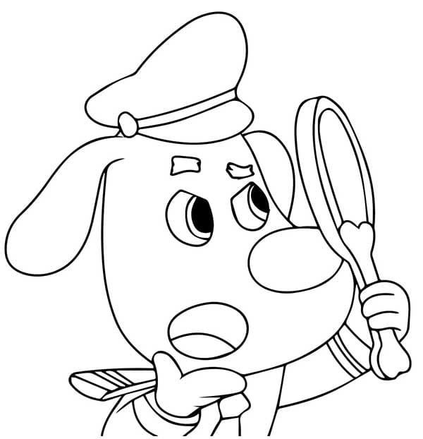 50+ Tranh tô màu hoạt hình cảnh sát labrador - Tải Tranh Tô Màu